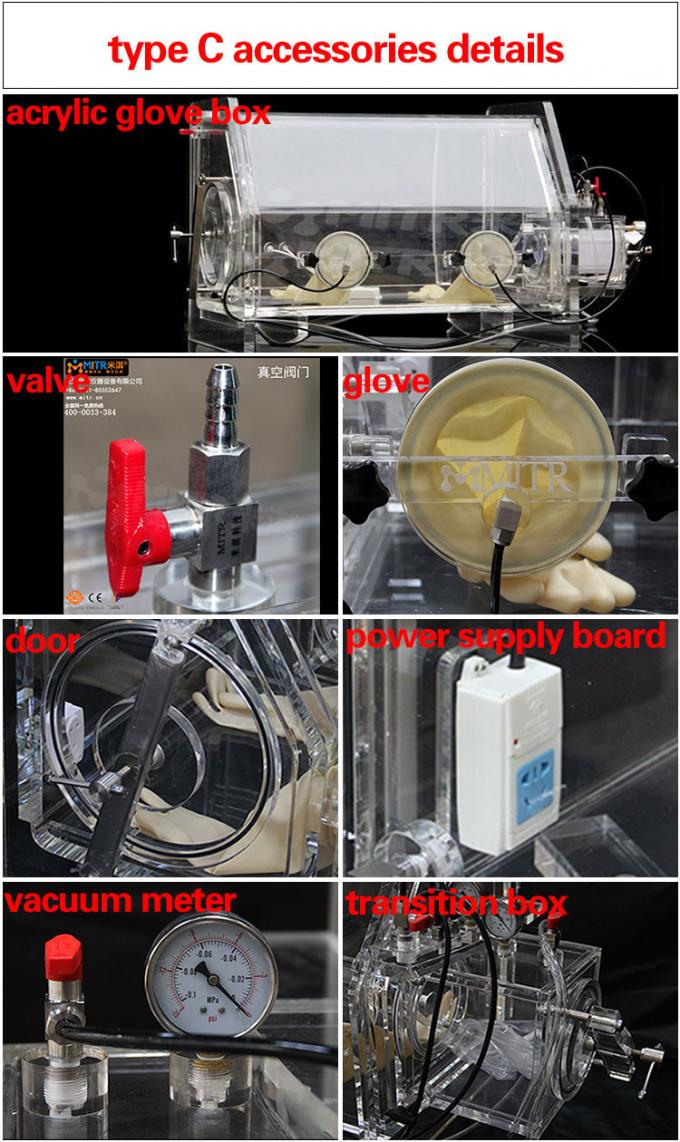 Good Sealing Performance Chemical Glove Box Chamber With Vacuum Flange