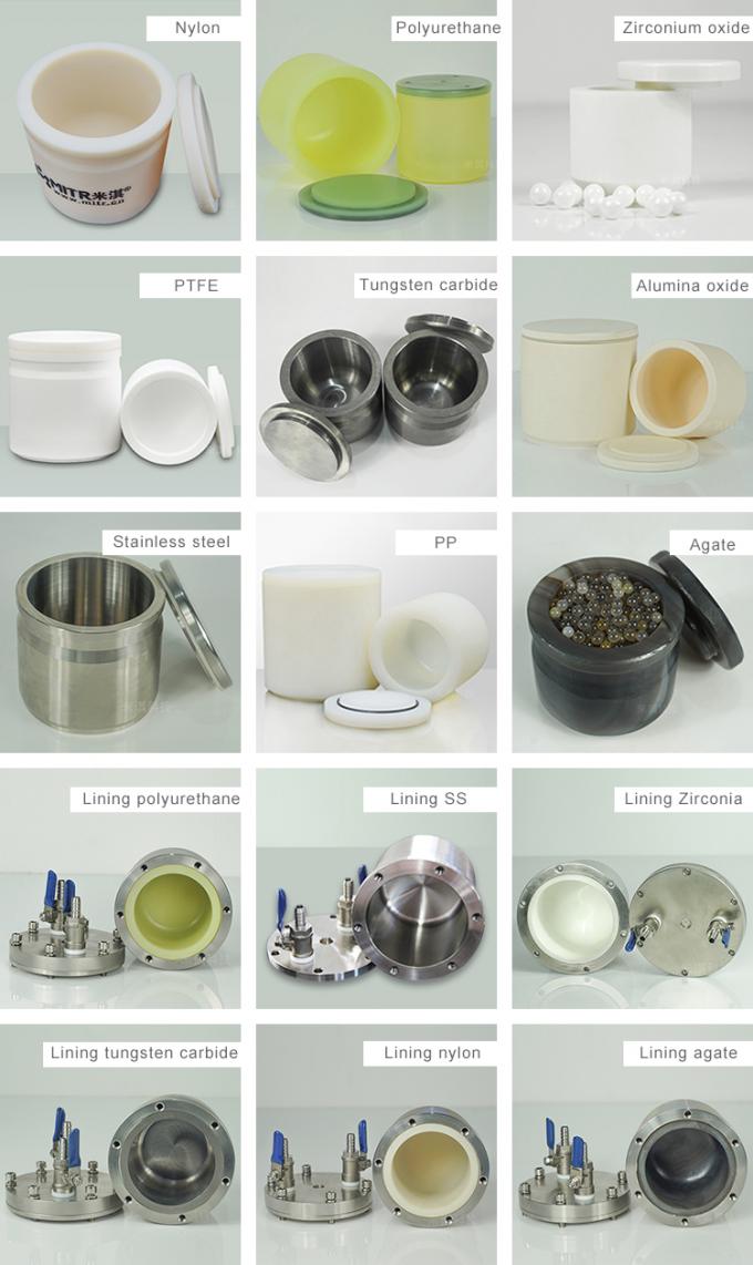 Stainless Steel Ball Mill Jar 50ml - 2500ml Volume / Planetary Ball ...