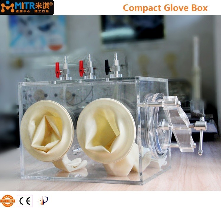 Testing Cabinet Acrylic Lab Glove Box Portable With Gas Port And Two ...